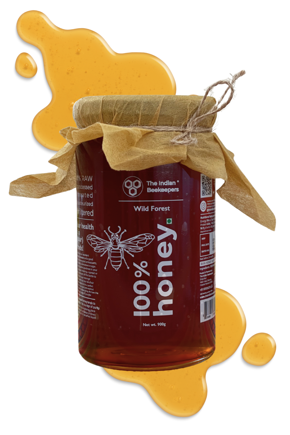 Wild forest raw honey - 900g pack – The Indian Beekeepers